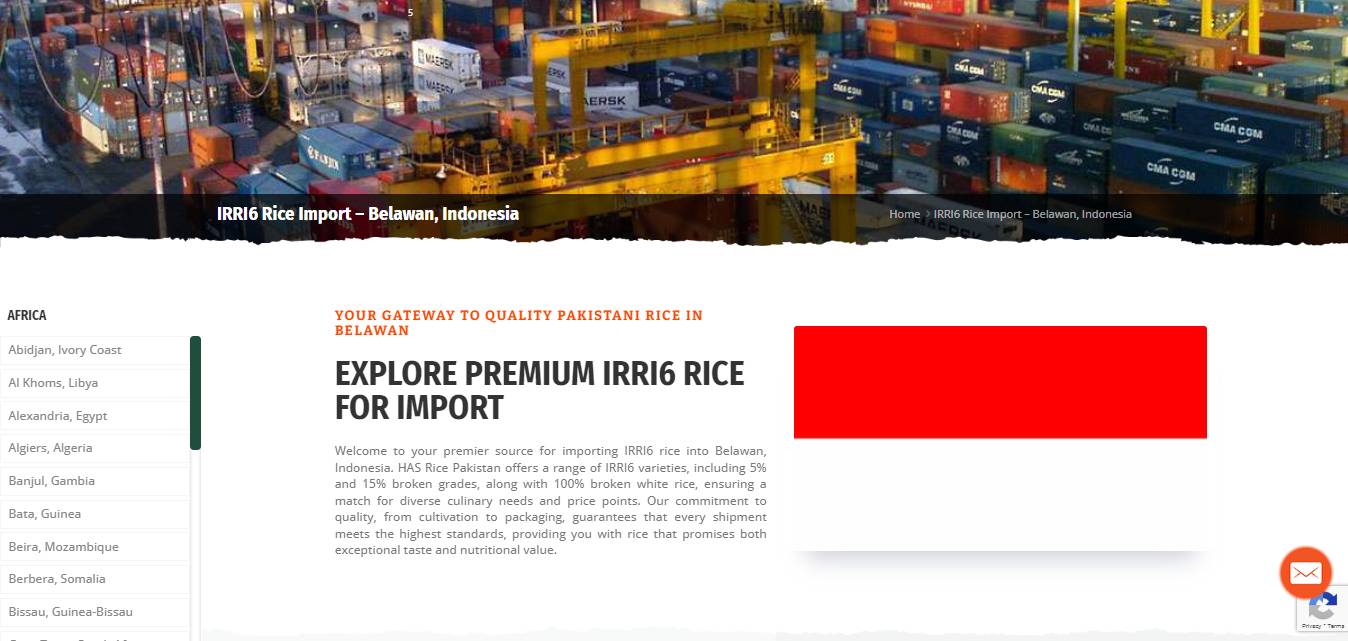 Premium IRRI6 Rice Varieties for Import - Belawan, Indonesia
